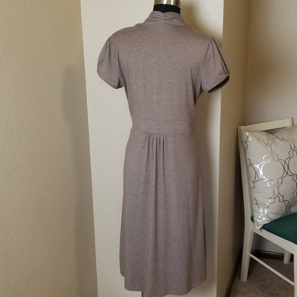 Zero | Dresses | Zero Clothing Brown Faux Wrap Dress | Poshmark
